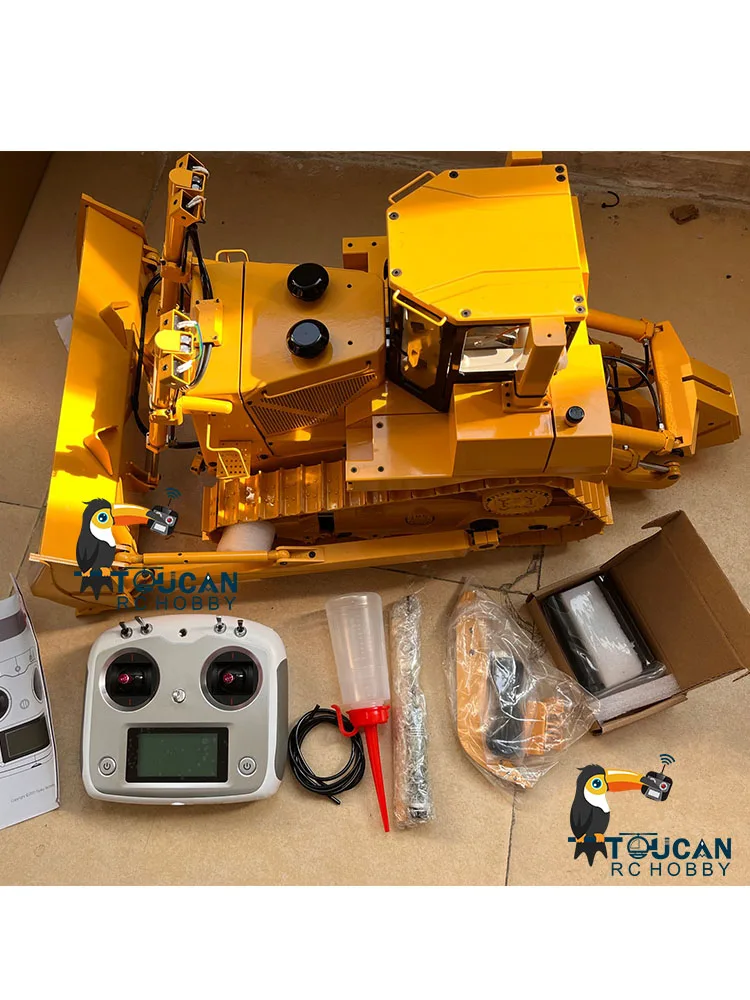 Novo Dxr2 1/14 Jdm 98 Metal Rc Bulldozer Hidráulico Cor Amarela Rtr Montado Modelo De Rádio ...