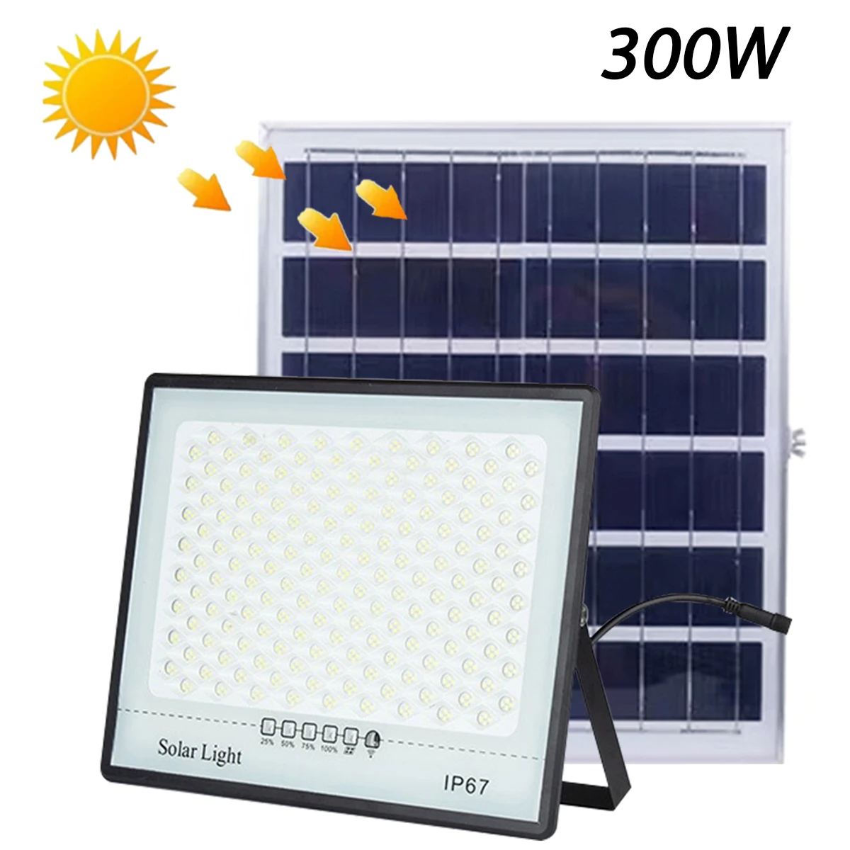 300W-100W-Solar-Lamp-Outdoor-Waterproof-Spotlight-Solar-Led-Light ...