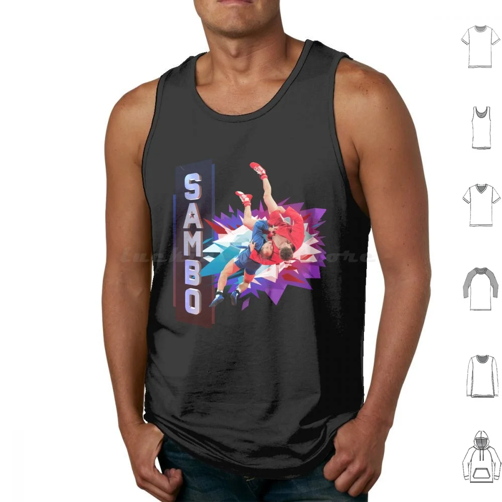 Sambo Throw Tank Tops Print Cotton Sambo Judo Bjj Jiu Jitsu Inscription ...