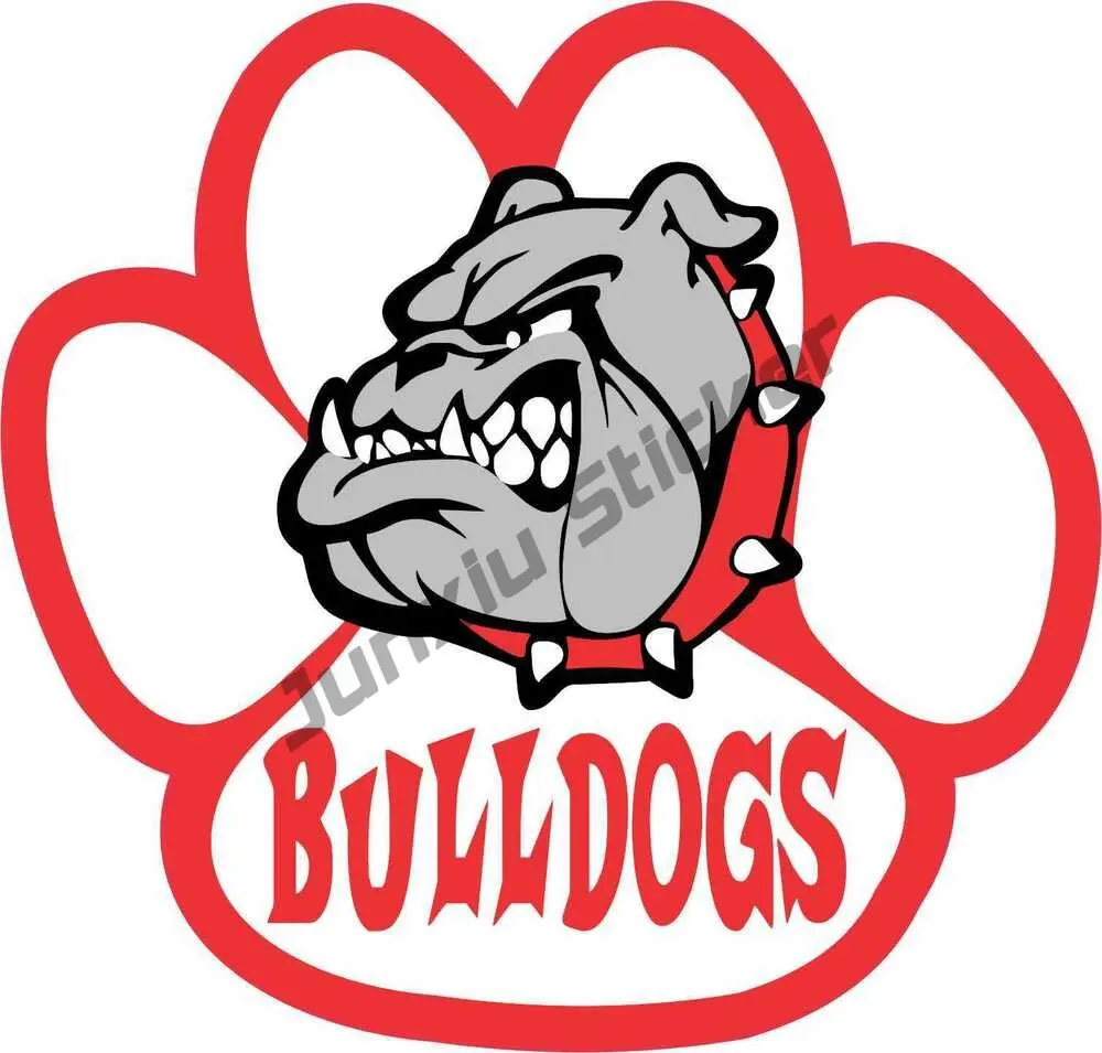 Bulldog Mascot Logo Blue