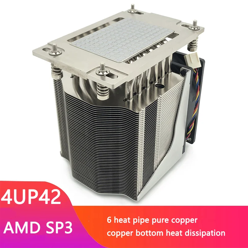 COOLSERVER-P42-6-Heatpipe-CPU-Cooler-Fan-Cooling-4PIN-PWM-Fan-Radiator ...