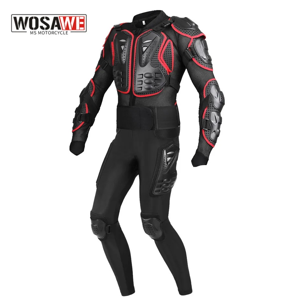 WOSAWE Motorcycle Armor Jacket Moto Racing Gear Elastic Armor Motocross ...