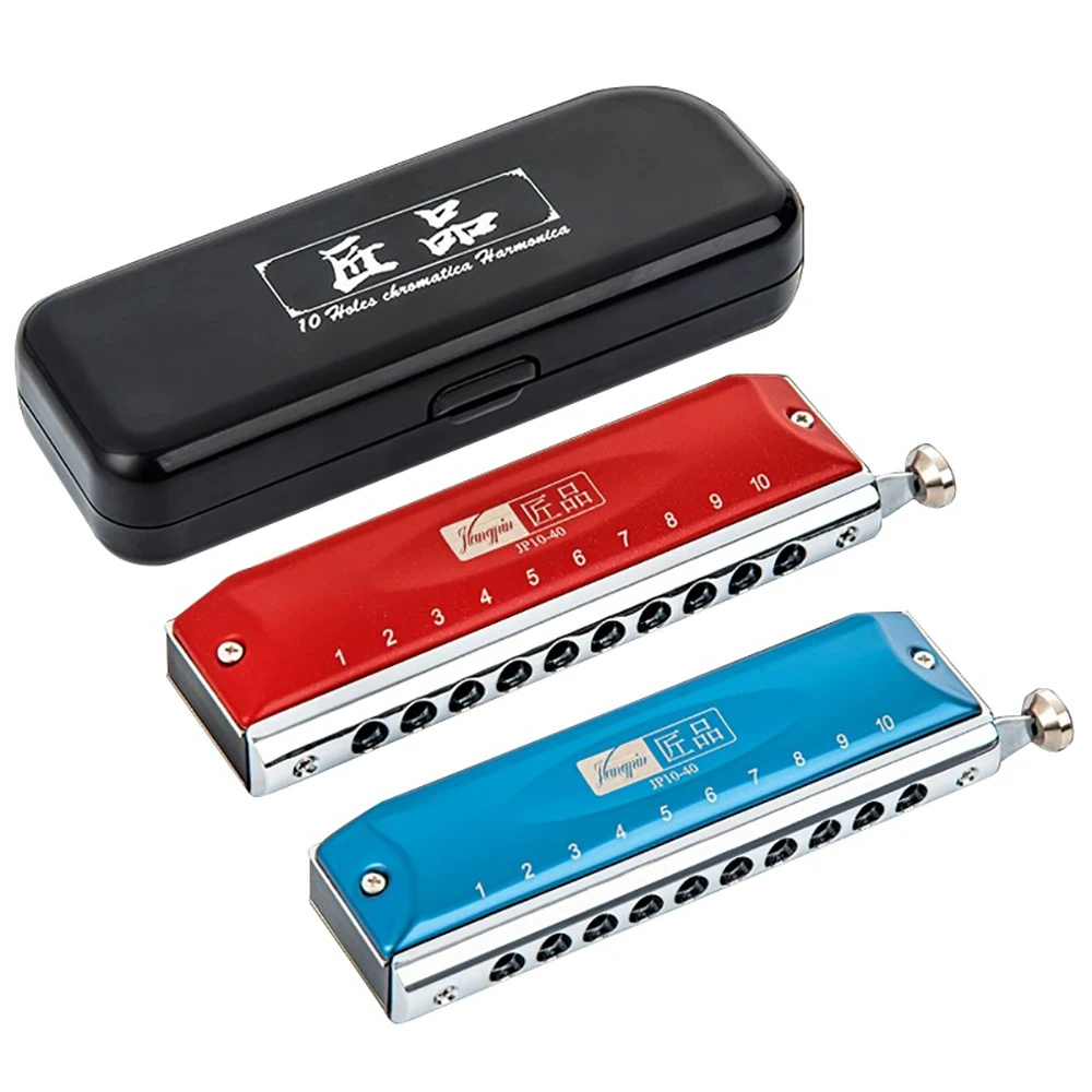 10-Hole-Chromatic-Harmonica-C-Key-JP10-40-Mouth-Organ-Professional-Performance-Harmonica-for ...