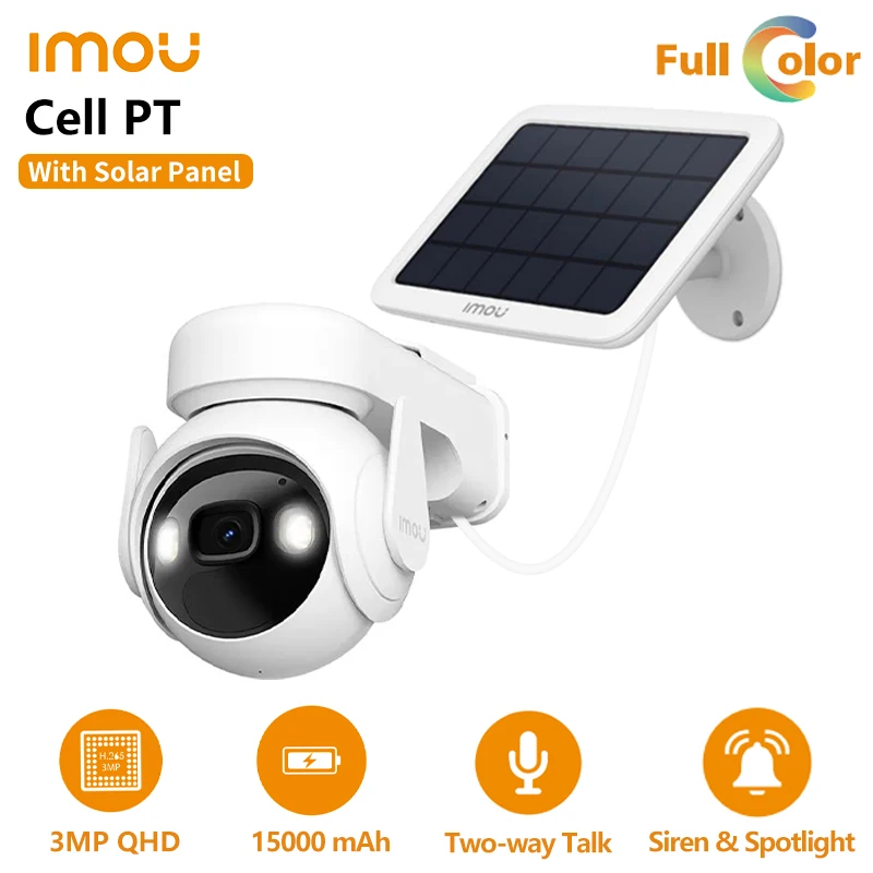 IMOU-Cell-PT-3MP-Wifi-Full-Color-Camera-With-Solar-Panel-CCTV-Outdoor ...