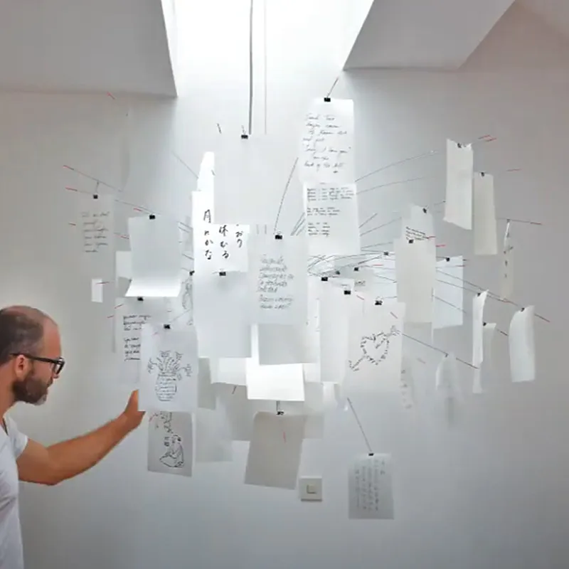Zettel-Z-Chandelier-LED-Light-L-mpada-de-Papel-DIY-Substitui-o-Designer ...