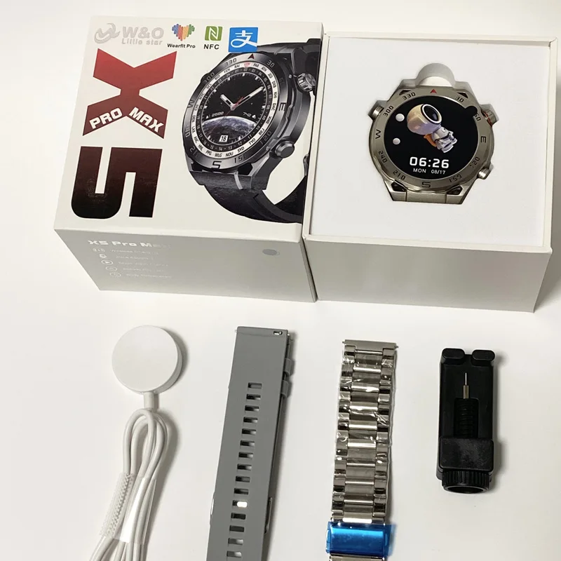New NFC Smart Watch X5 Pro Max 1.39 Inch WearFit APP Custom Watchfaces ...