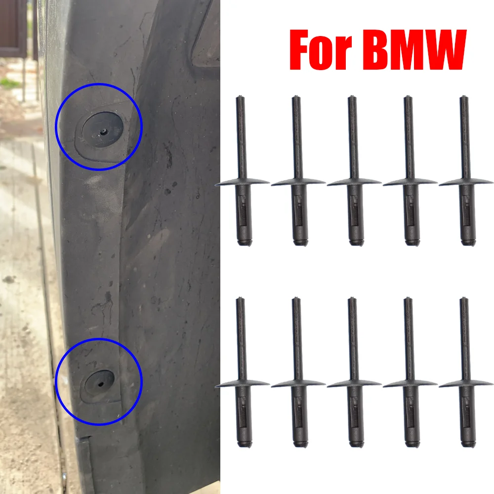 10pcs Car Bumper Clip Plastic Expansion Blind Rivets 6mm For BMW X1 E84 ...