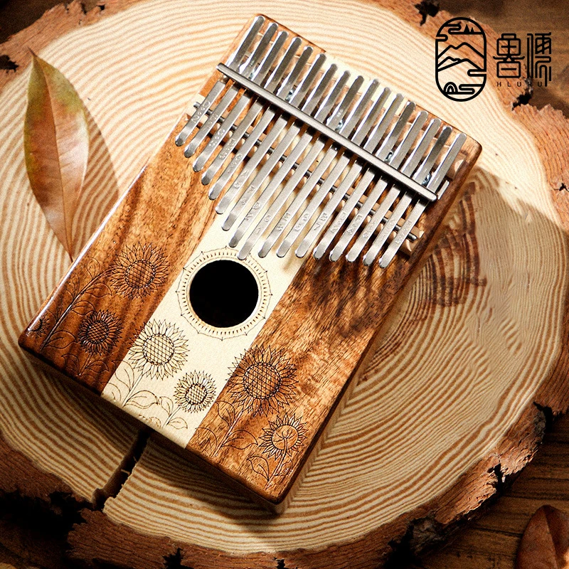 HLURU-Music-Instrument-Kalimba-17-Key-Professional-Thumb-Piano-Solid ...