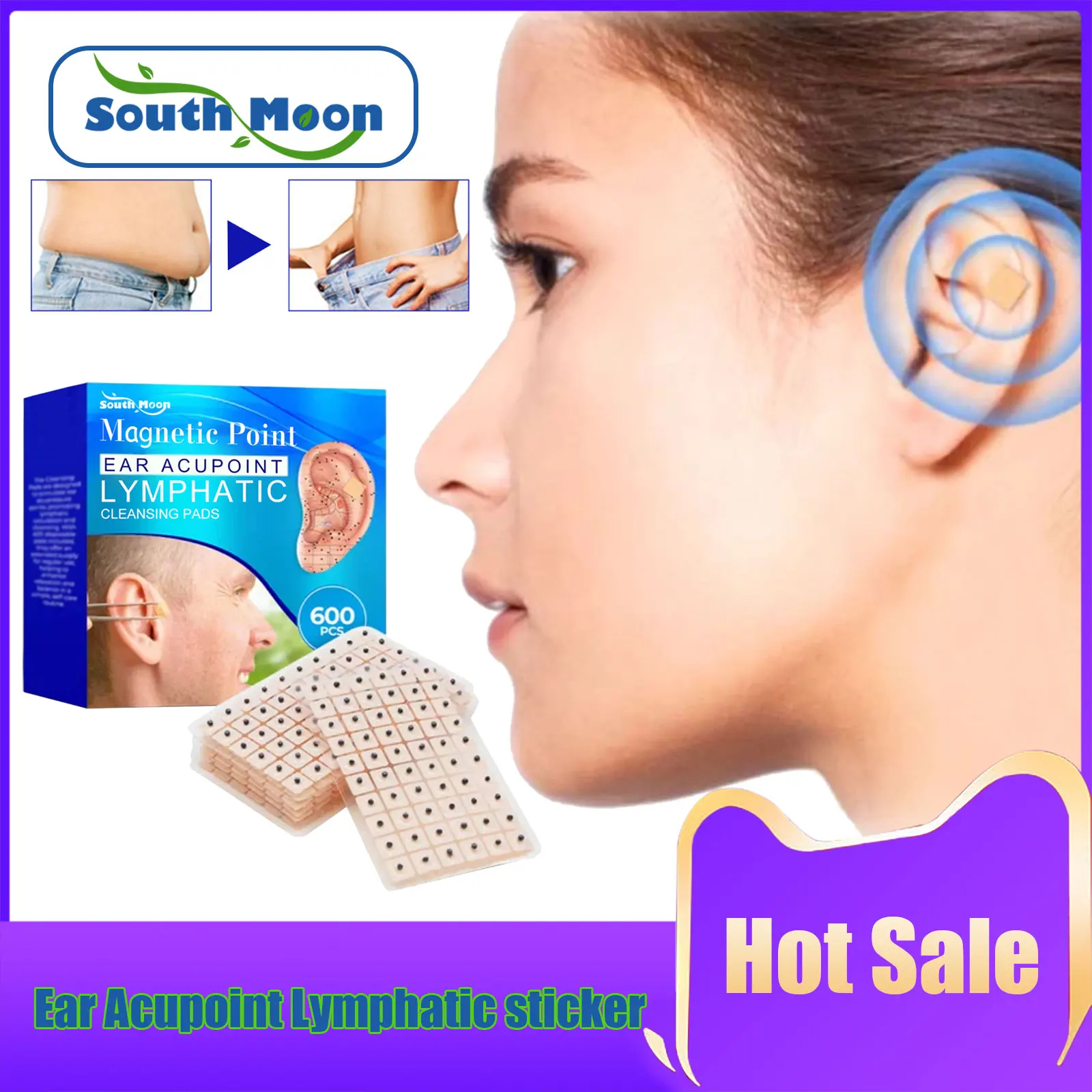 Ear-Acupoint-Lymphatic-Sticker-Magnetic-Beads-Slimming-Lymph-Swelling ...