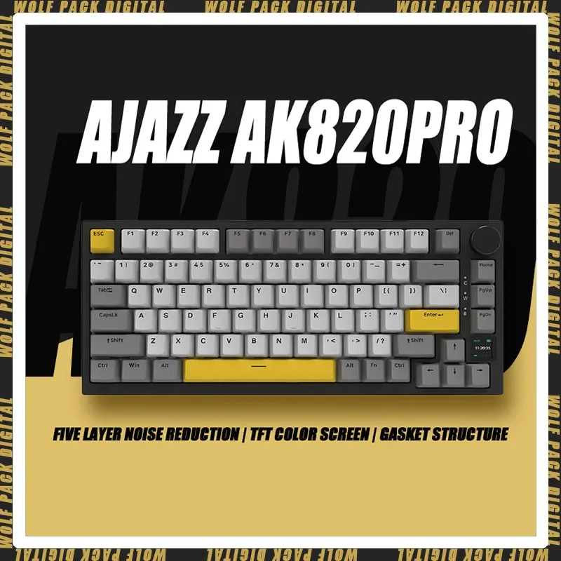 AJAZZ-Ak820pro-Ak820-Mechanical-Keyboard-Wireless-Hot-Swappable-tri ...
