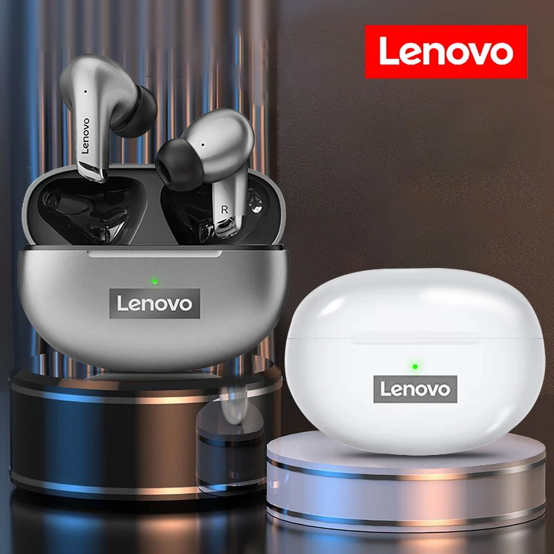 Lenovo auriculares inalámbricos LP5 originales, audífonos con Bluetooth, audífonos con micrófono ...