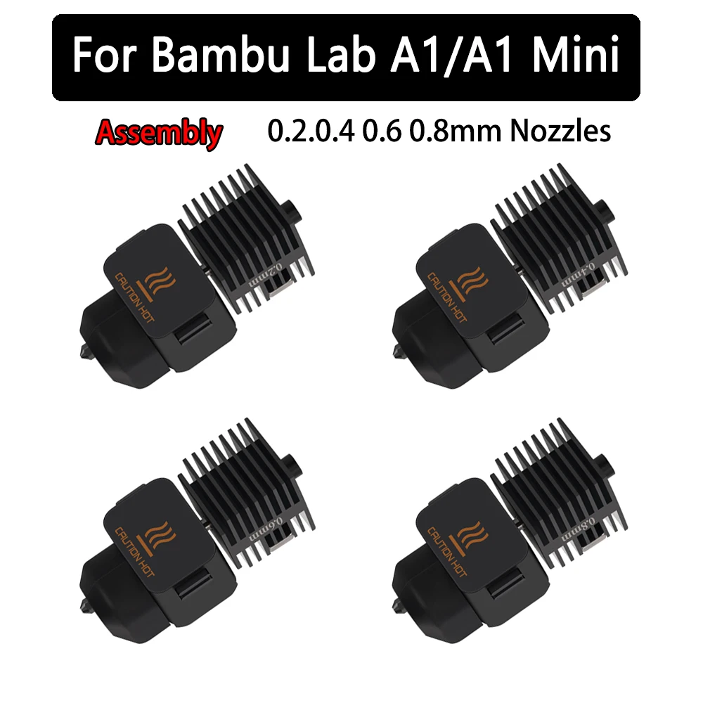 Hotend Kit For Bambu Lab A1/A1 Mini Hot End Assembly 0.2/0.4/0.6/0.8mm ...