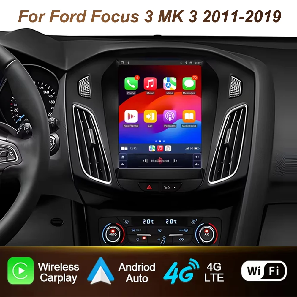 9.7inch Carplay Android Car Radio For Ford Focus 3 MK 3 2011-2019 ...