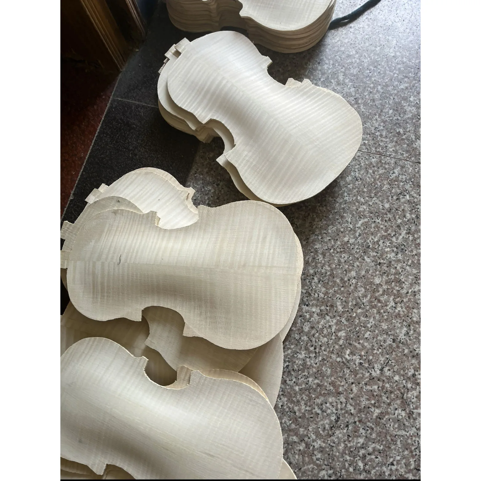 1 Pcs Solid Flamed Maple Wood Unfinished Violin Material Back Plate for ...
