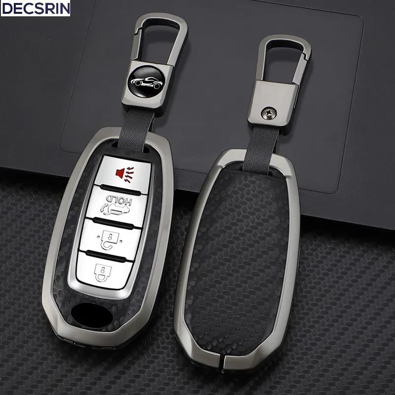 3/4/5 Buttons Zinc Alloy+ Leather Car Key Case Cover Shell Fob For ...