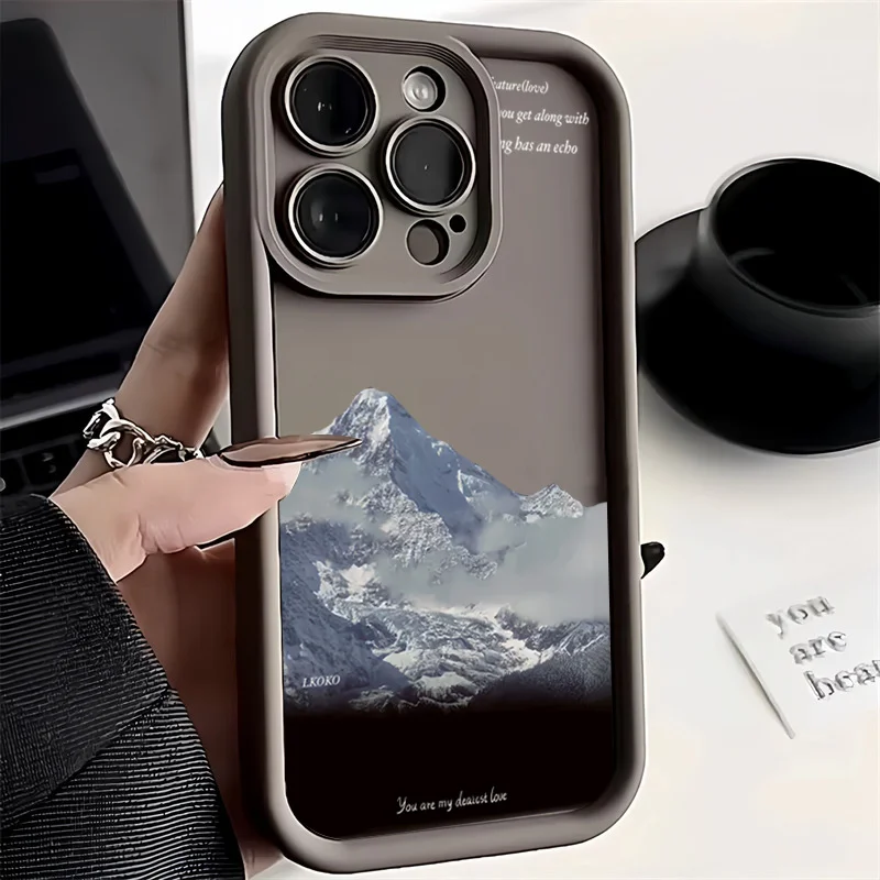 Landscape-Snow-Mountain-Phone-Case-for-iPhone-15-11-13-14-Pro-Max-XS-XR ...