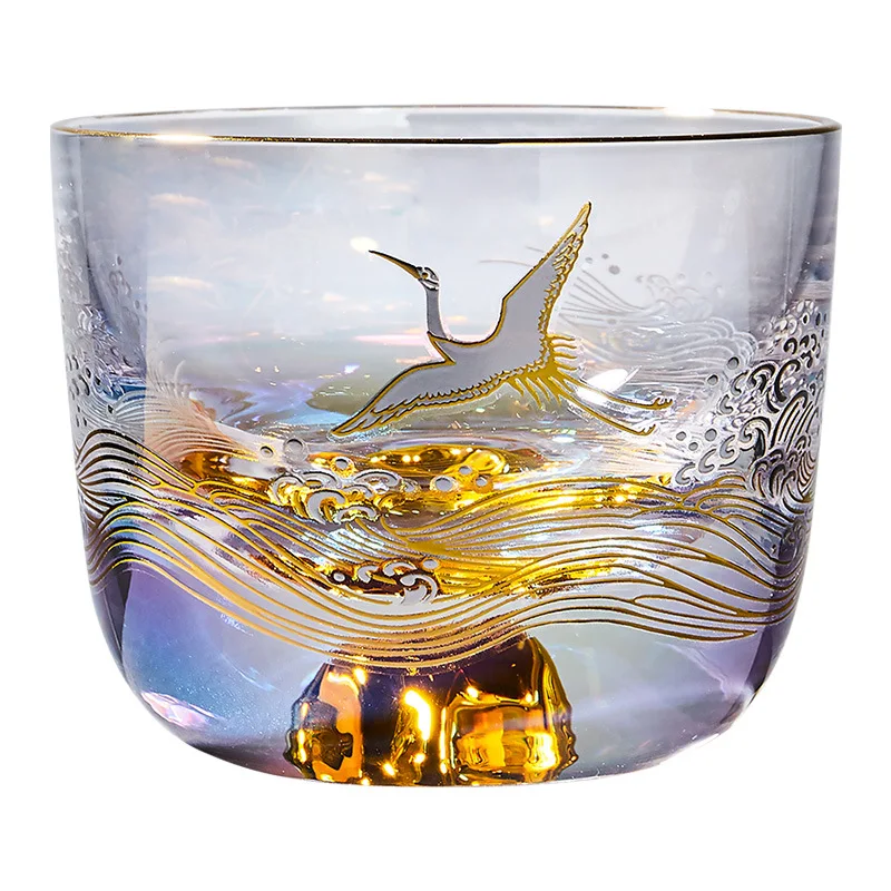 Creative-and-Exquisite-Gold-and-Silver-Glass-Tea-Cup-Single-Cup ...