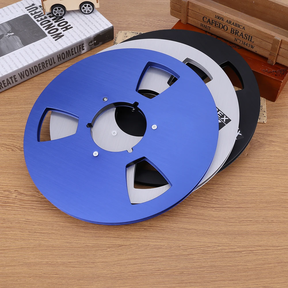 10 Inch Blank Tape Reel Aluminum Alloy Open Roll Cassette Three Holes ...