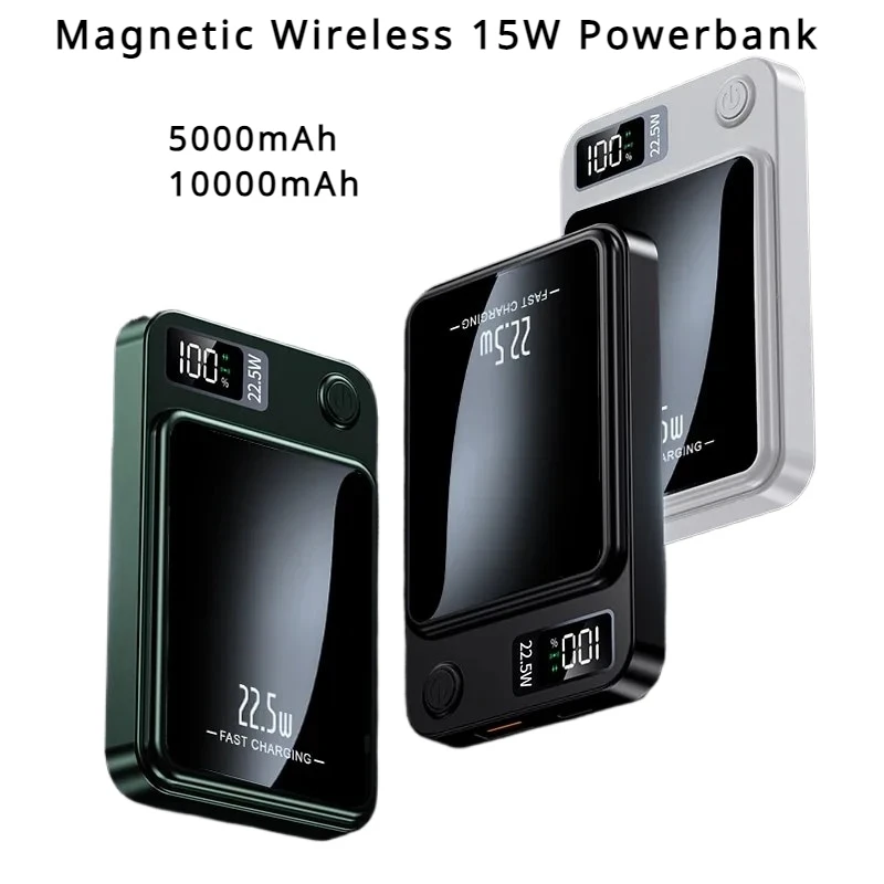Magnetic-Wireless-15W-Powerbank-10000mAh-Macsafe-Power-Bank-Fast ...