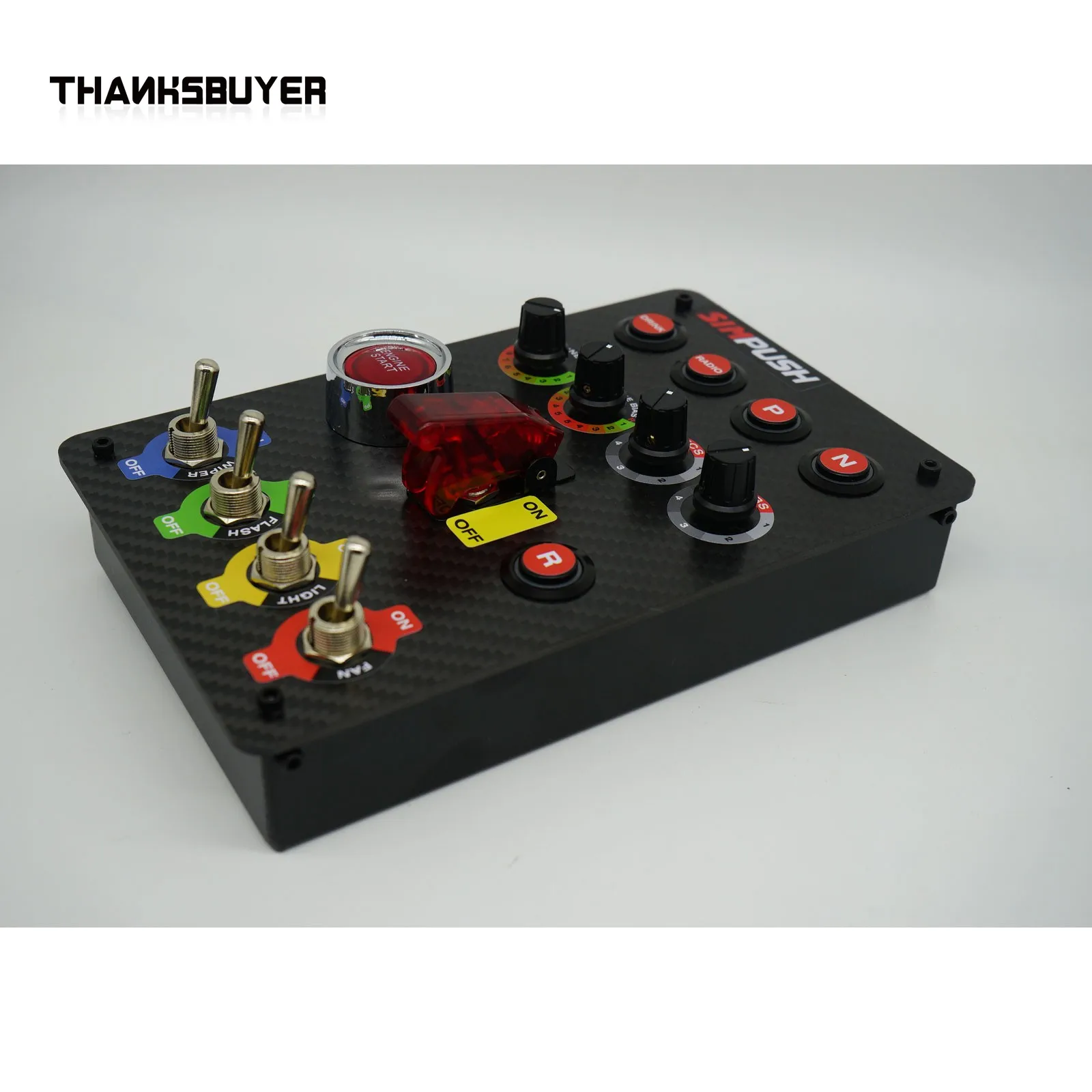 SIMPUSH Aluminum Alloy Button Box Racing SIM Button Box for SIMAGIC ...