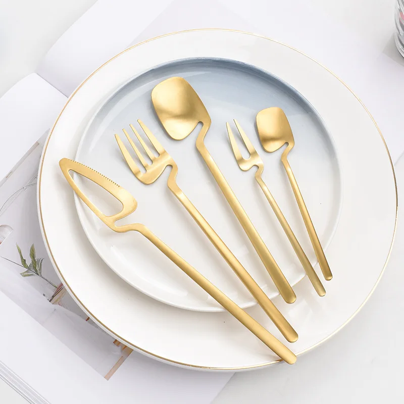 4pcs-Rainbow-Dining-Spoon-Fork-Table-Set-Home-Kitchen-Table-Decor ...