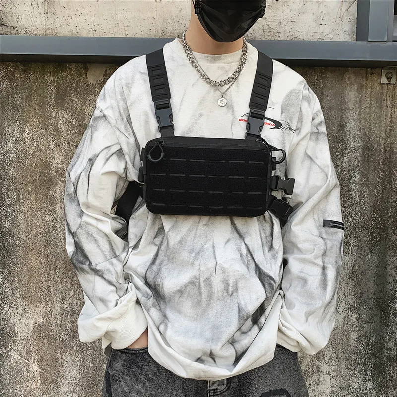 Functional Tactical Chest Bag Exercise Travel Vest Pack Oxford Cloth ...