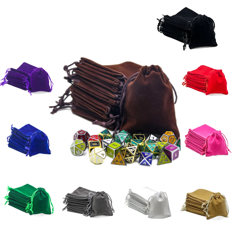 Set of 10Pcs Durable Velvet Carry Bag 8*10cm Pouches Drawstring for ...