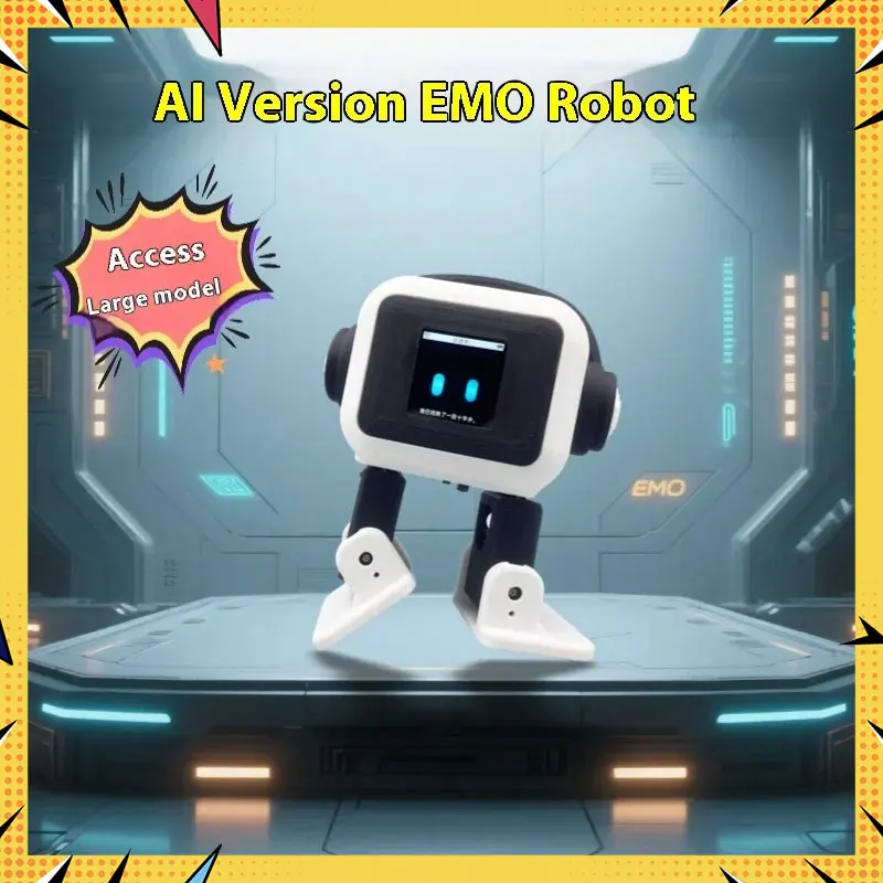Robô AI EMO ESP32-S3 Controle principal Tela de 1,54 polegadas Robô ...