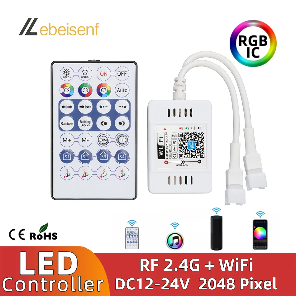 Contr-leur-intelligent-RGB-IC-pour-bande-lumineuse-variateur-de-musique-document-magique-LED ...