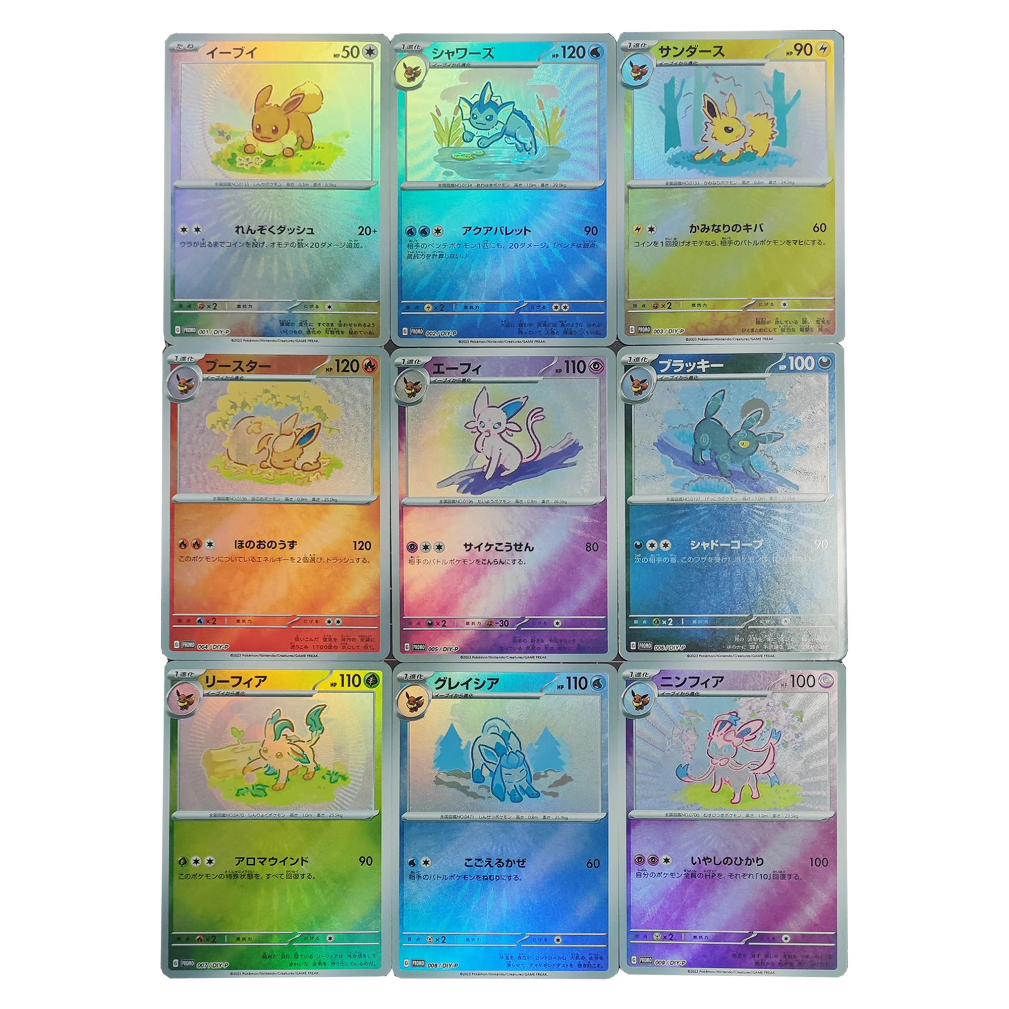 Pokemon-Eevee-Flash-Card-Cole-o-bonito-Card-pintados-m-o-Forma ...