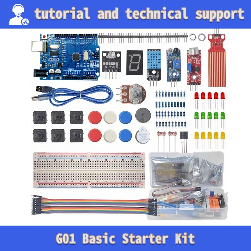 Arduino Uno R3 프로젝트용 기본 스타터 키트 전자 부품 용품 R3 보드 및 브레드보드 Diy 전자 키트 Best