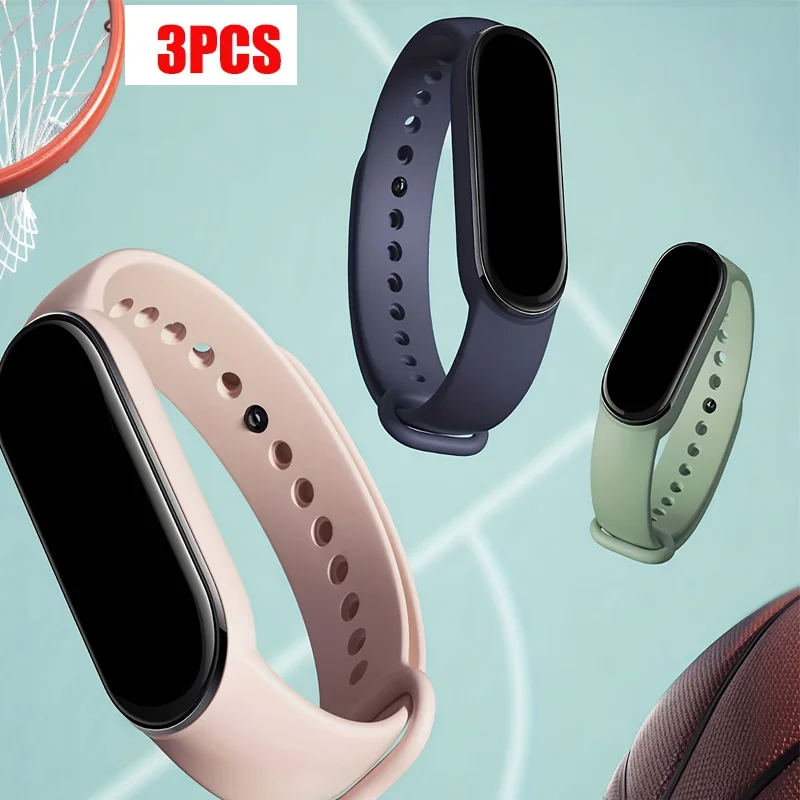 1-3 pçs pulseiras de relógio para xiaomi mi banda 7 6 5 4 3 pulseira ...
