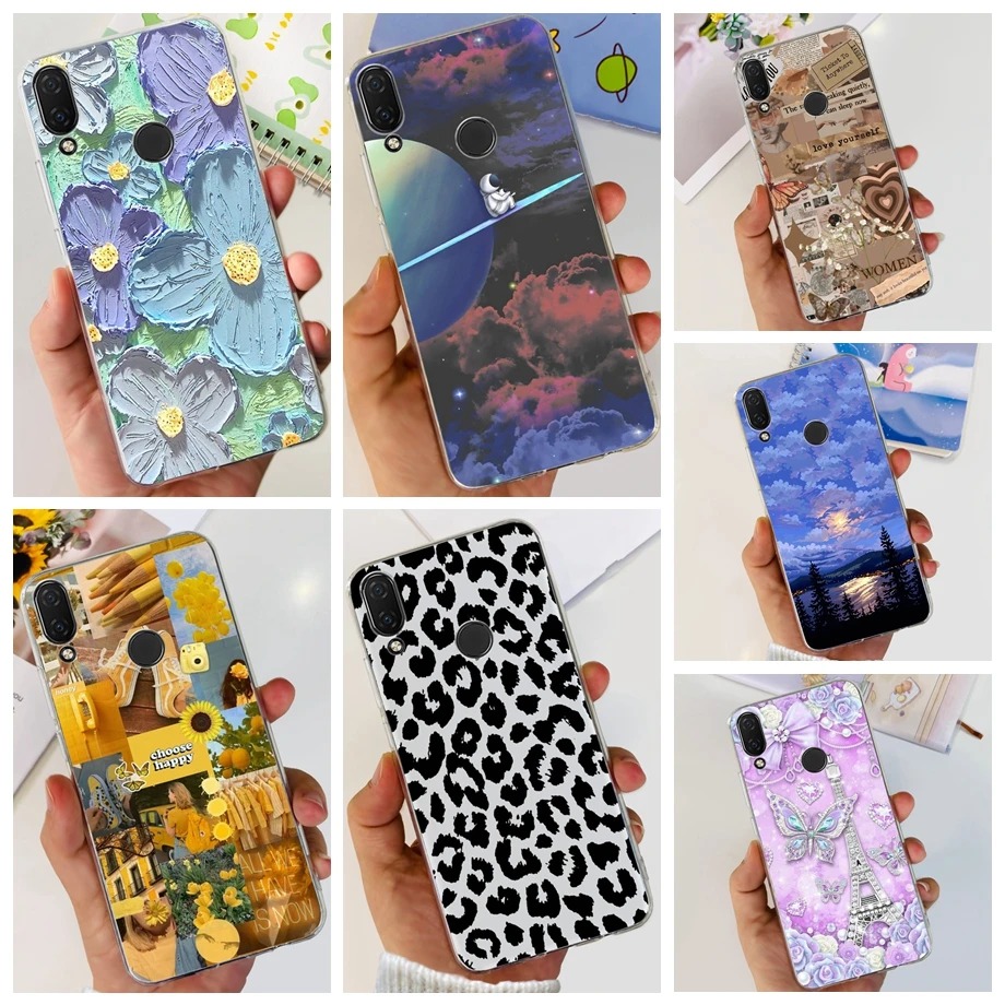 For-Huawei-Y7-2019-Case-Huawei-Y7-Prime-2019-Back-Cover-Soft-Clear-TPU ...