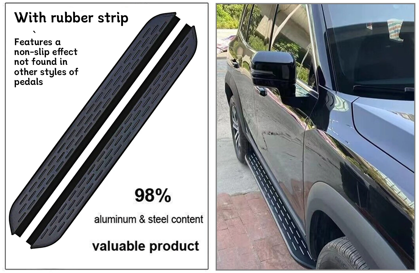 Running Boards Side Steps for Fengon ix7 / DFSK ix7 2019-2025, Fixed ...