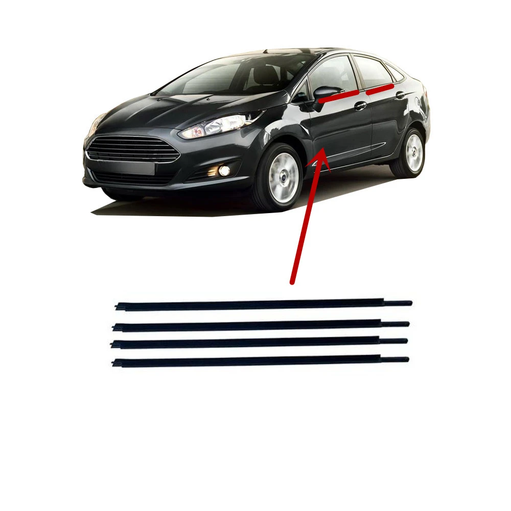 4-Piece-saloon-Original-Weatherstrip-Window-Seal-for-Ford-Fiesta-2009 ...