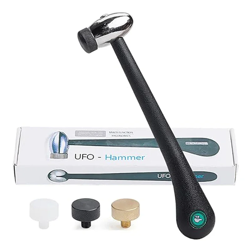 Multifunctional-UFO-Rubber-Hammer-4PCS-Replaceable-Tip-Gold-Silver ...