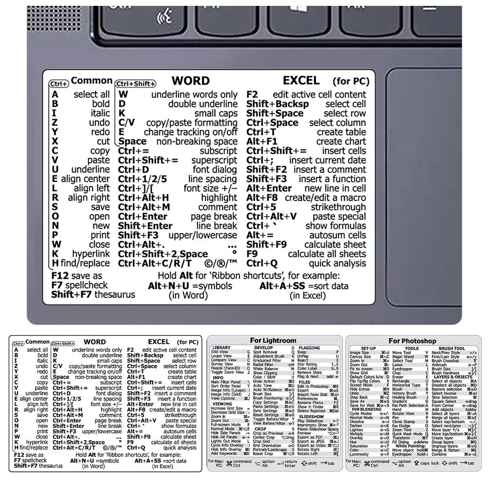 Shortcut-Sticker-For-Apple-Windows-PVC-Computer-Reference-Keyboard ...