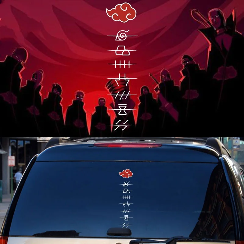 New-Naruto-Akatsuki-Car-Stickers-Decorate-Car-Windows-Glass-Cartoon-Car ...