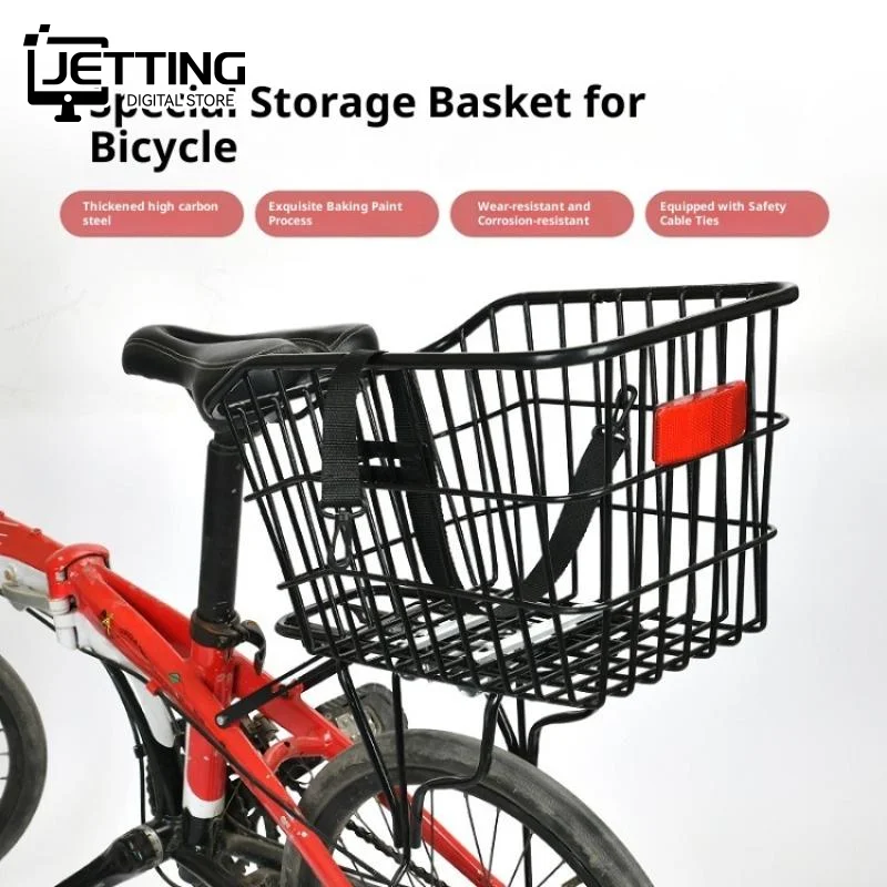 Bike Rear Basket Bicycle Rear Seat Storage Basket cesta para bicicleta ...