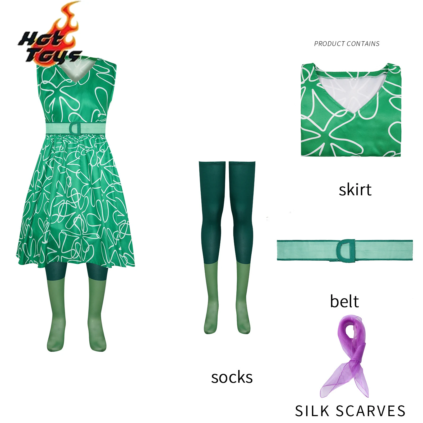 Movie-Inside-Out-Girls-Children-Cosplay-Disgust-Costume-Halloween ...