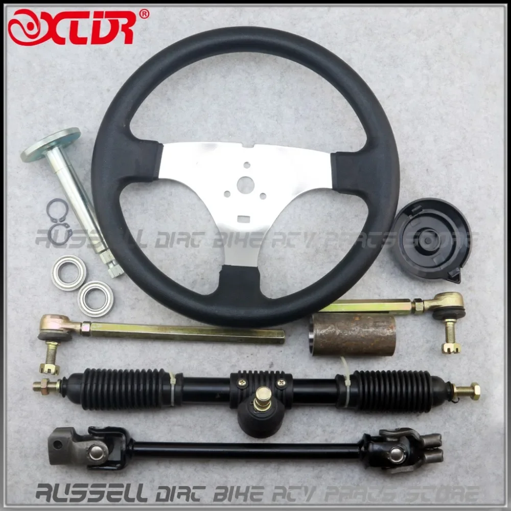 420mm/300mm Steering Wheel Assembly Gear Rack Pinion 380mm U Joint Tie ...