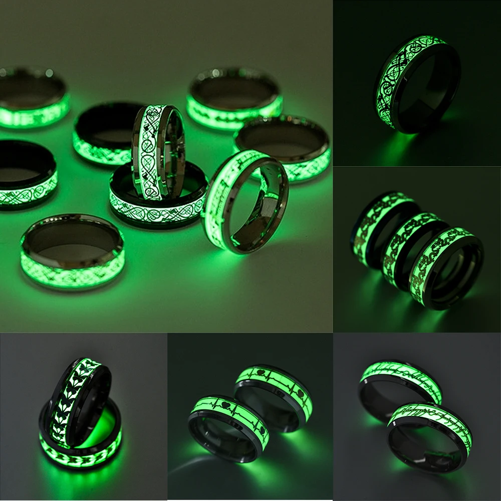 Anillo-de-drag-n-luminoso-para-parejas-joyer-a-fluorescente-de-acero ...
