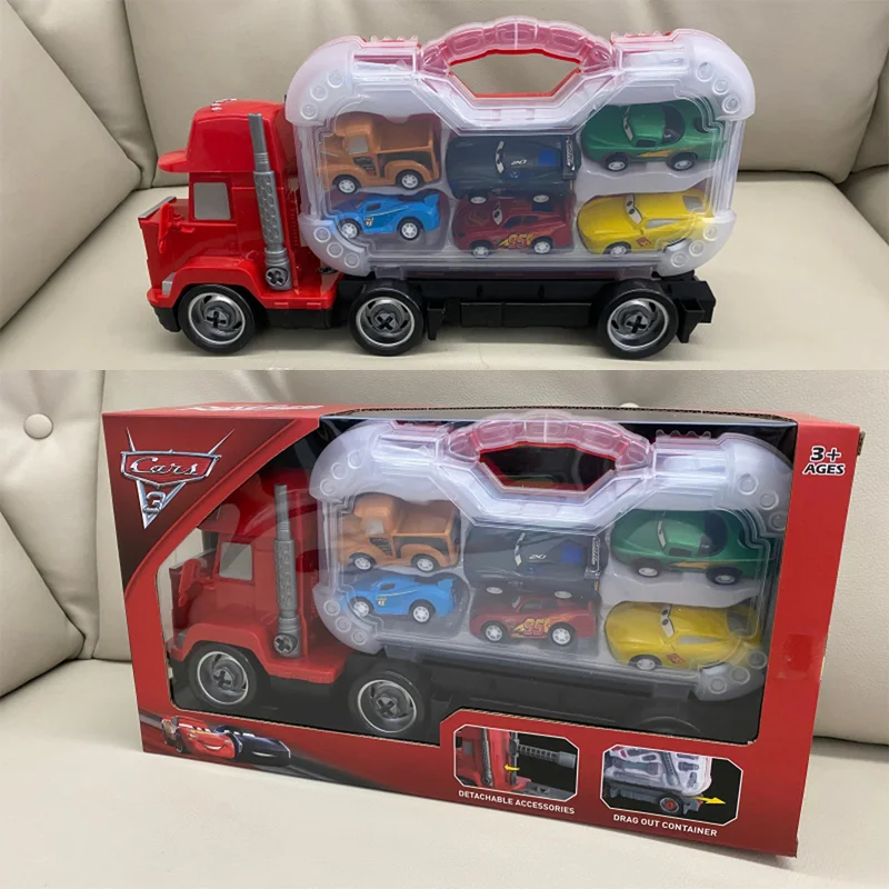 Disney-Pixar-Cars-Set-Lightning-Mcqueen-Truck-and-6-Cars-Alloy-Plastic ...