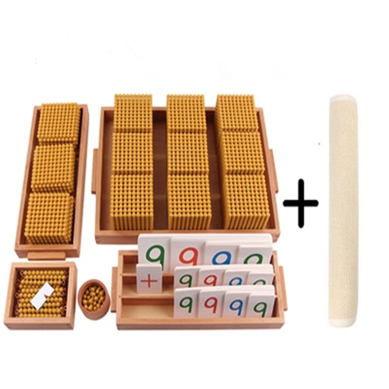 Montessori-Math-Toys-Golden-Beads-Set-Decimal-System-Learning-Bank-Game ...
