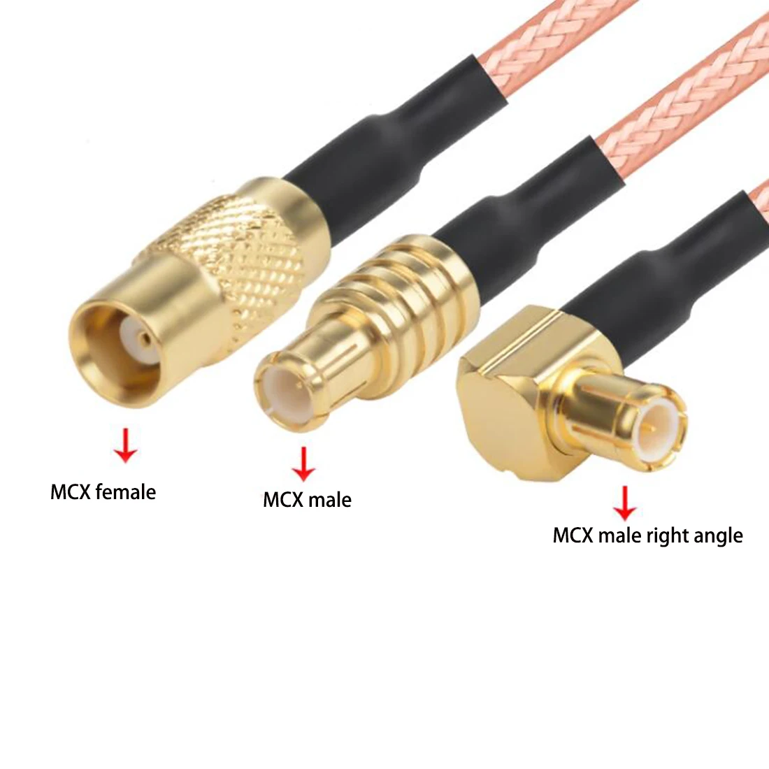 1PC MCX Male Female to MCX Plug Jack Straight Right Angle RG316 Cable ...