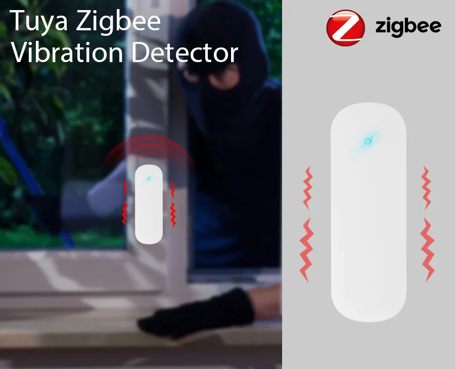 Tuya Zigbee Intelligens Rezgésérzékelő Otthoni Biztonsági Védelmi ...