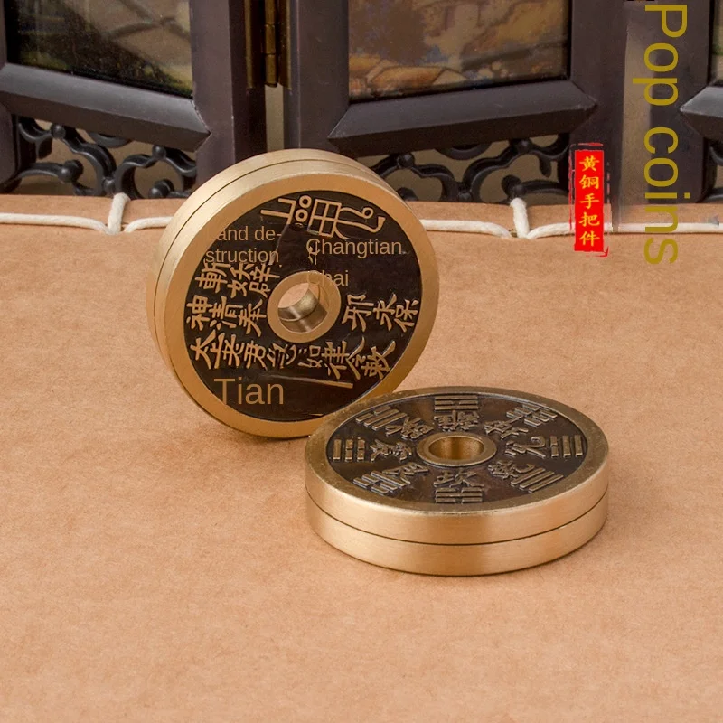 Brass-Hand-Push-Coin-Pop-Coin-Toy-Decompression-Vent-Artifact-Creative ...