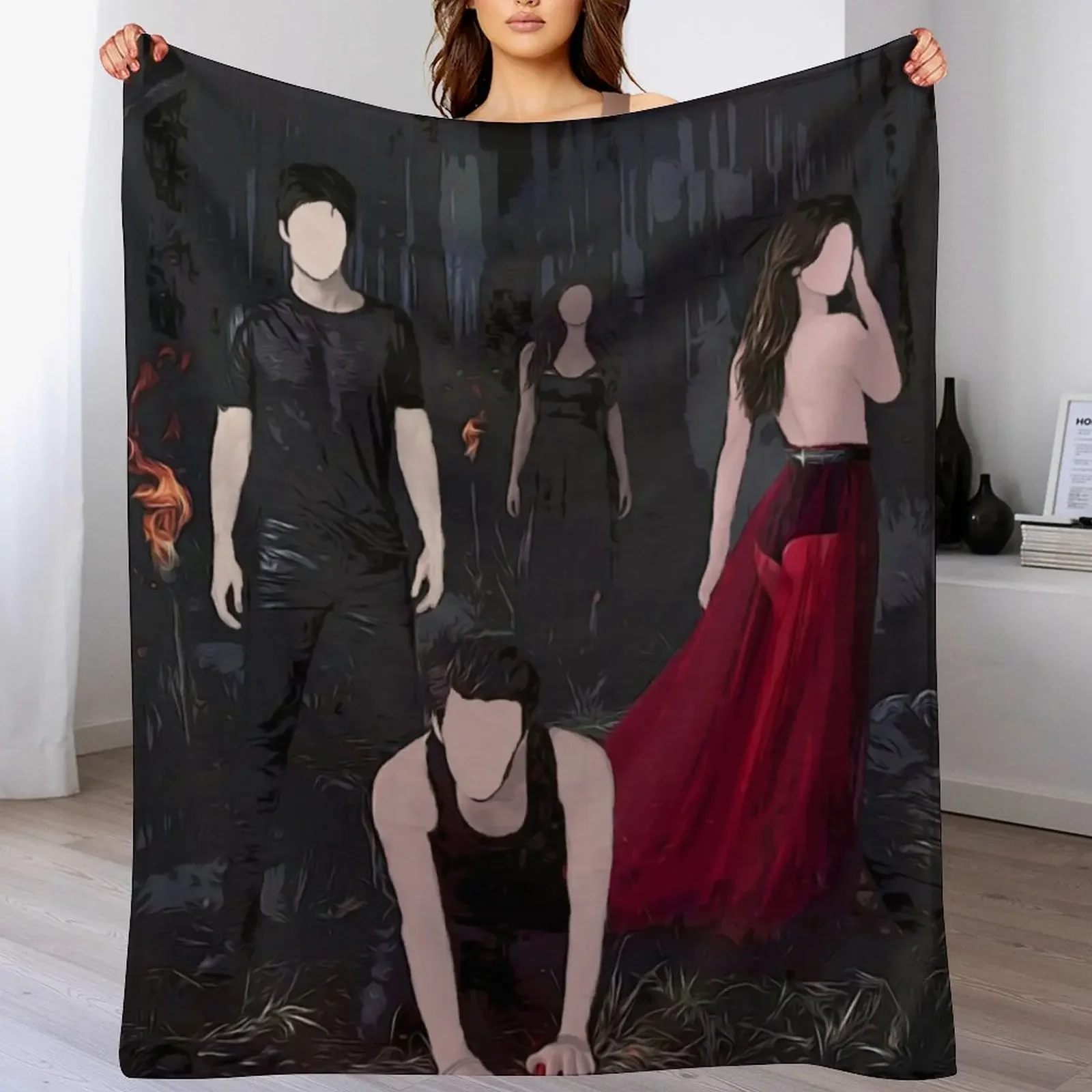 Pretty vampires Throw Blanket cosplay anime Plaid Luxury Throw Blankets ...