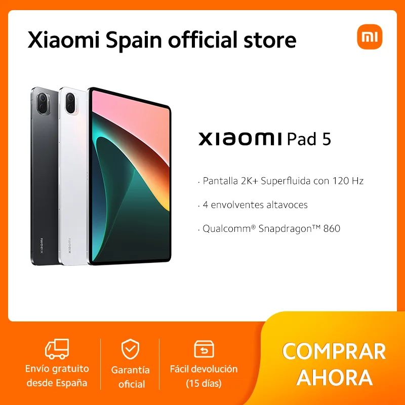 XIAOMI tableta inteligente MI Pad 5, 120Hz, Qualcomm, oficial ...
