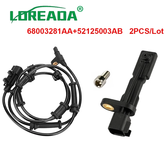 Wheel Sensor WMPHE 4 PCS ABS Wheel Speed Sensor 52125003AB 68003281AA ...